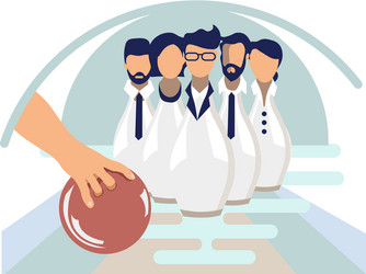 Bowling ball cartoon character Royalty Free Vector Image