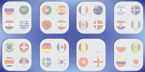 Information graph of the flags country Royalty Free Vector