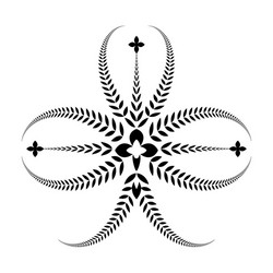 Laurel wreath tattoo clover trefoil sign Vector Image