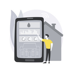 Water contamination detection system abstract Vector Image