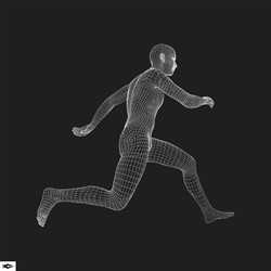 Human Wireframe Running Vector Images (over 330)