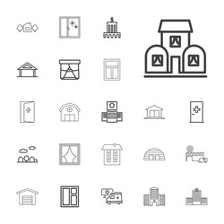 Exterior icons Royalty Free Vector Image - VectorStock