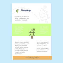 Template layout for plant company profile annual Vector Image