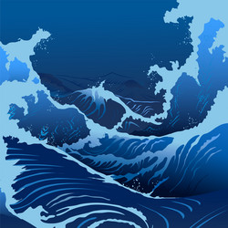 Japan great wave Royalty Free Vector Image - VectorStock