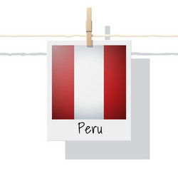 Elements ribbons and frames with flag colors peru Vector Image