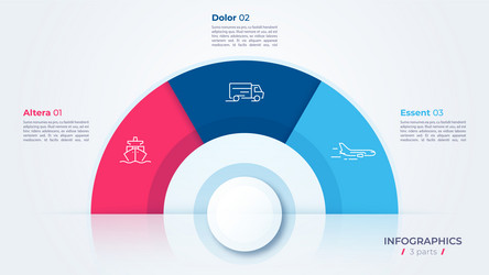 Circle chart design template for creating Vector Image