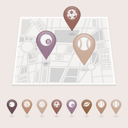 Mapping pins icon Royalty Free Vector Image - VectorStock