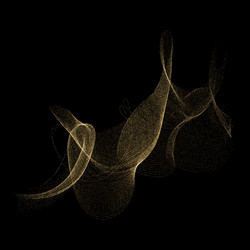 Abstract gold waves design shiny golden moving Vector Image