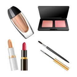 Makeup items set Royalty Free Vector Image - VectorStock