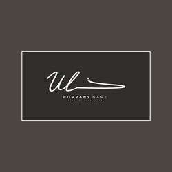 Initial letter ul logo - minimal alphabet Vector Image