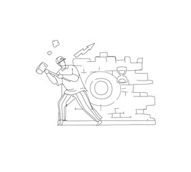 Smashed Brick Wall Vector Images (90)