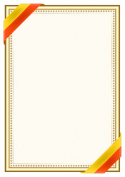 Border made with bhutan national colors Royalty Free Vector