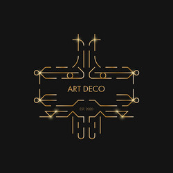 Art deco style banner design set Royalty Free Vector Image
