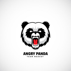 Panda shield logo design Royalty Free Vector Image