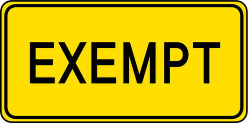 Exempt sign isolated on transparent background Vector Image