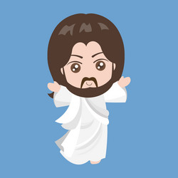 Close-up of jesus christ smiling Royalty Free Vector Image