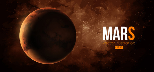 Mars realistic planet Royalty Free Vector Image