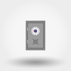 3d safe box closed safe front view Royalty Free Vector Image
