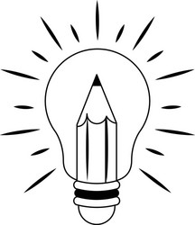 Light bulb cartoon Royalty Free Vector Image - VectorStock