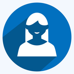 Icon female user suitable for web interface Vector Image
