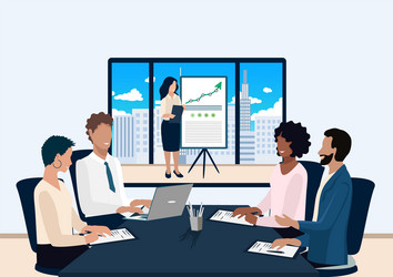 Business meeting Royalty Free Vector Image - VectorStock