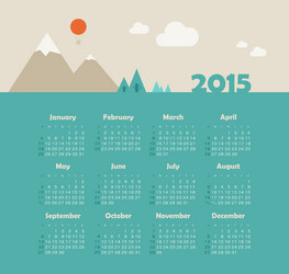 2015 calendar Royalty Free Vector Image - VectorStock