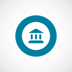 Court law bold blue border circle icon Royalty Free Vector