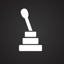 Road cone on black background Royalty Free Vector Image