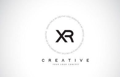 Xr creative modern logo design with orange Vector Image