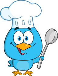 Chef bird cartoon Royalty Free Vector Image - VectorStock