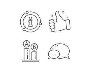 Ab testing line icon ui test chart sign Royalty Free Vector