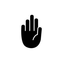 Hand icon hand symbols palm Royalty Free Vector Image