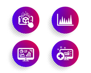 Line graph analytics and augmented reality Vector Image