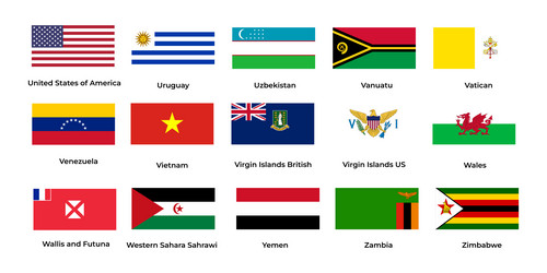 Countries national flag Royalty Free Vector Image