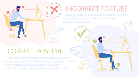 Computer Correct Posture Sitting Vector Images (over 370)