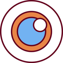 Dilated pupil human eye Royalty Free Vector Image