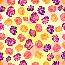 Seamless repeating pattern of roses Royalty Free Vector