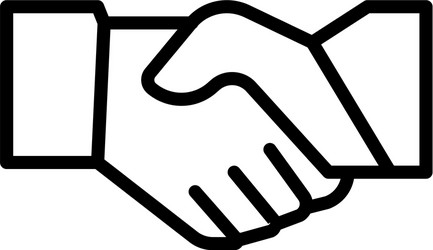 Handshake line icon Royalty Free Vector Image - VectorStock