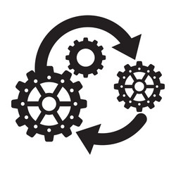 Productivity icon in flat style process strategy Vector Image