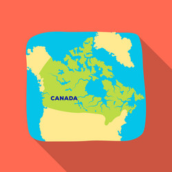 Map of canada single icon in cartoon style Vector Image