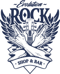 Rock emblem art Royalty Free Vector Image - VectorStock