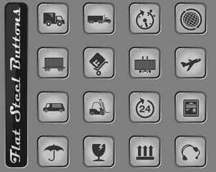 Cargo shipping symbols Royalty Free Vector Image