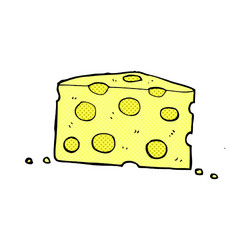 Comic cartoon cheese Royalty Free Vector Image