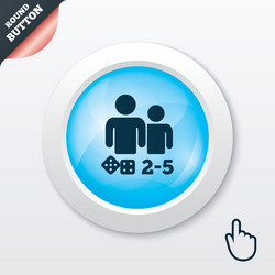 Board games sign icon 2-4 players symbol Vector Image