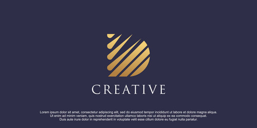 Monogram d logo with creative unique concept Vector Image