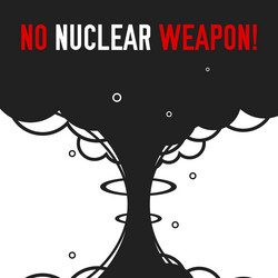 No nuclear war sign flat Royalty Free Vector Image