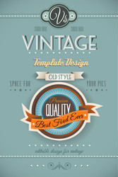 Vintage retro page or cover template Royalty Free Vector