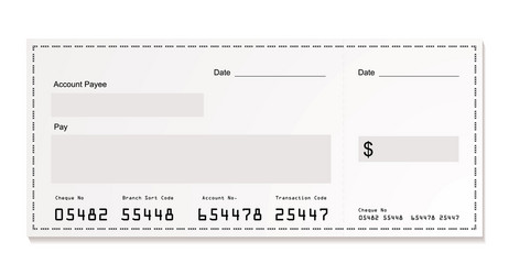 Payment cheque Royalty Free Vector Image - VectorStock