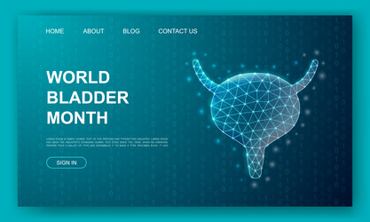 Bladder 3d polygonal symbol for website template Vector Image