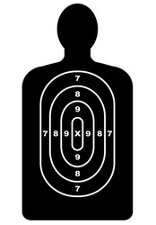 Human target body silhouette for shoot training Vector Image